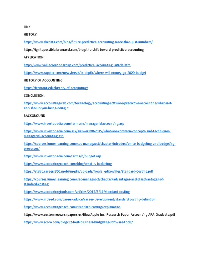 Predictive Accounting Overview | PDF