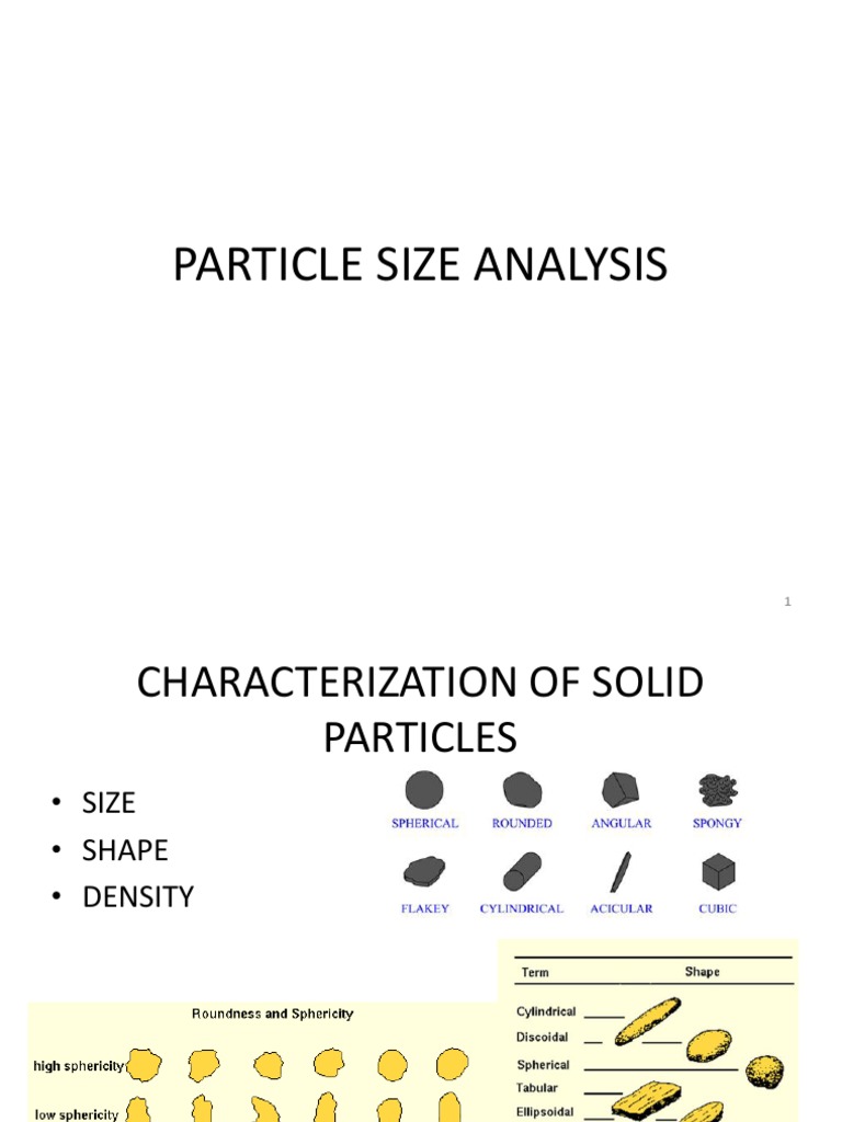 PCMO - Module-I Particle Size Analysis | PDF | Fluid Dynamics | Sphere