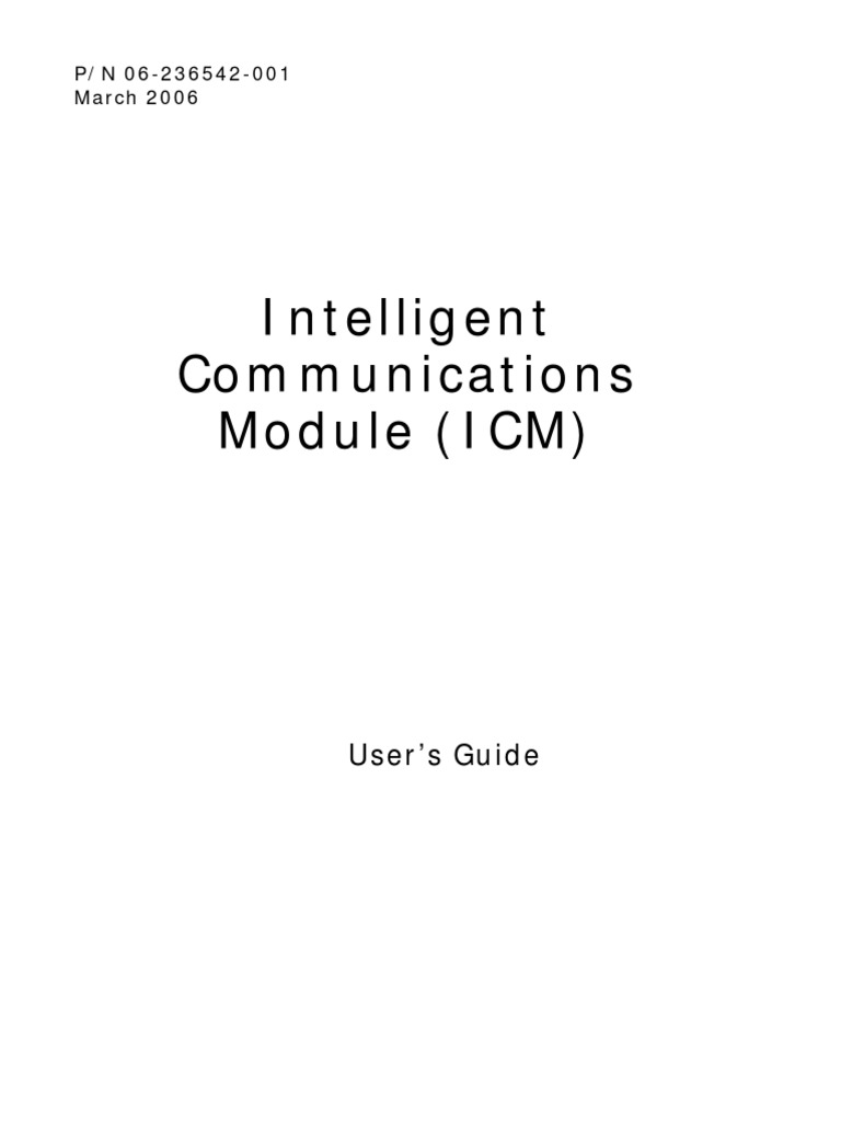 Intelligent Communications Module (ICM) : User's Guide | PDF | Port ...