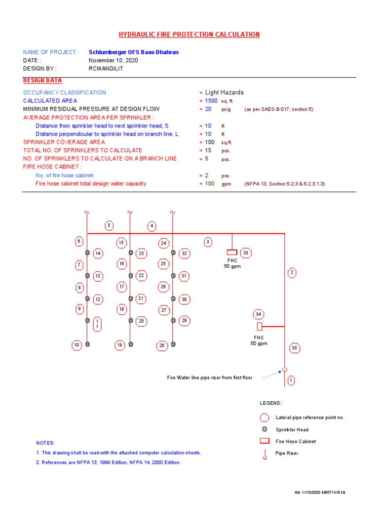 Hydraulic Fire Protection Calculation: Schlumberger OFS Base Dhahran ...