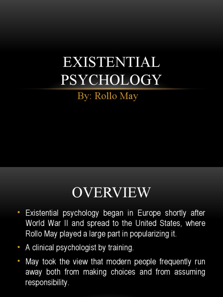 Rollo May's Existential Psychology | PDF | Existentialism | Love