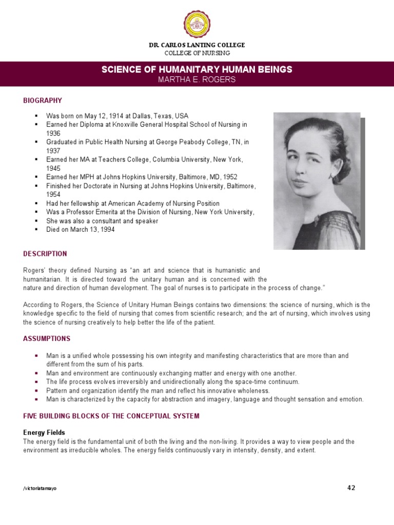 Martha Rogers - Theory of Hunitary Human Being | PDF | System | Theory