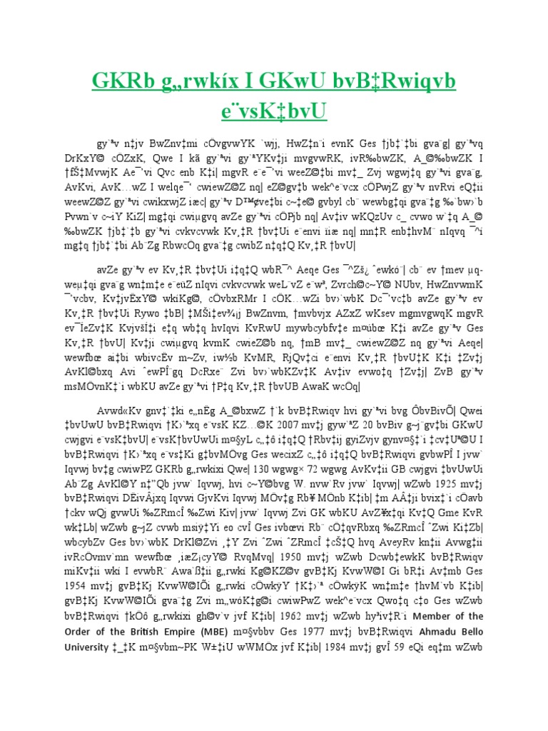 GKRB G Rwkíx I Gkwu BVB Rwiqvb E VSK Bvu | PDF