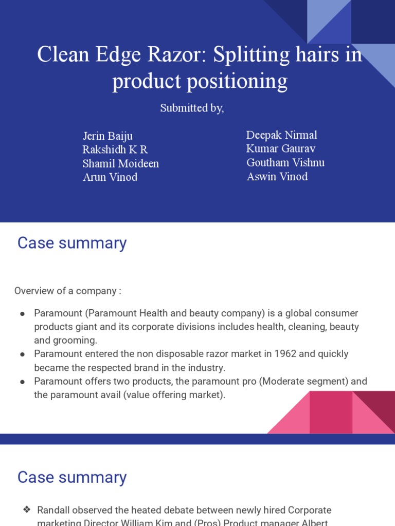 Clean Edge Razor: Splitting Hairs in Product Positioning | PDF | Consumer Behaviour | Brand
