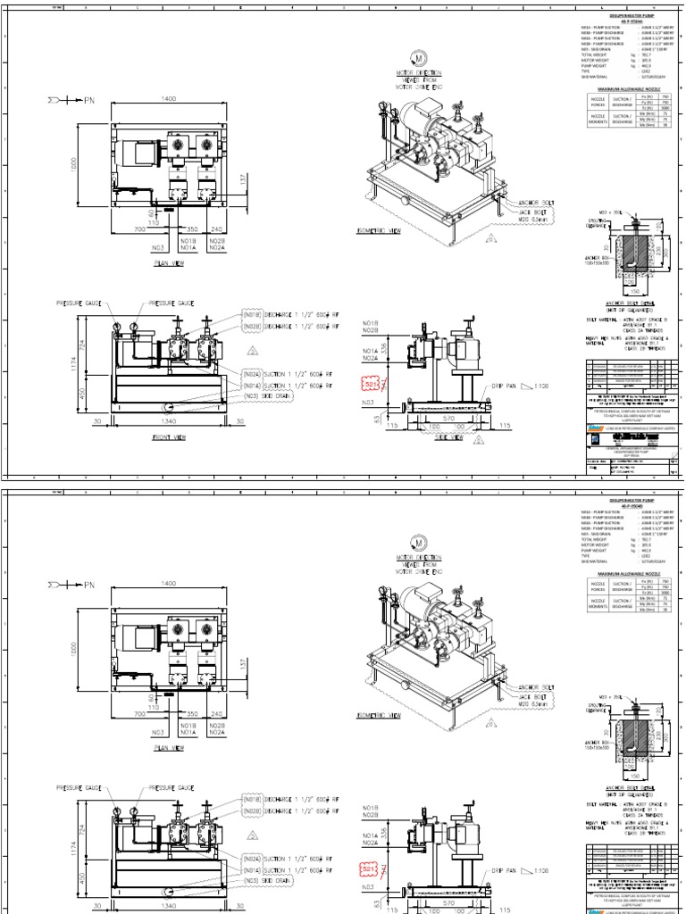 Pump Skid Drawings for Review | PDF | Business | Science & Mathematics