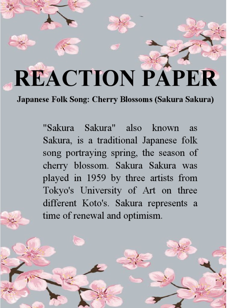 Japanese Folk Song: Cherry Blossoms | PDF | Art