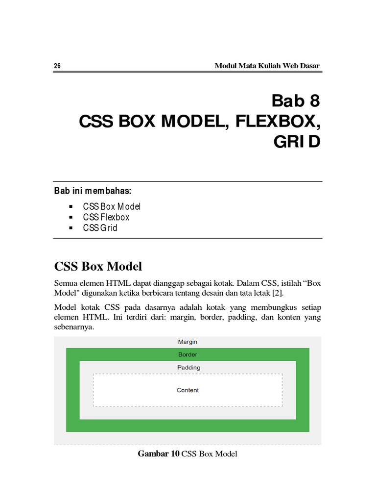 Draf Modul - CSS Box Model-Flexbox-Grid | PDF