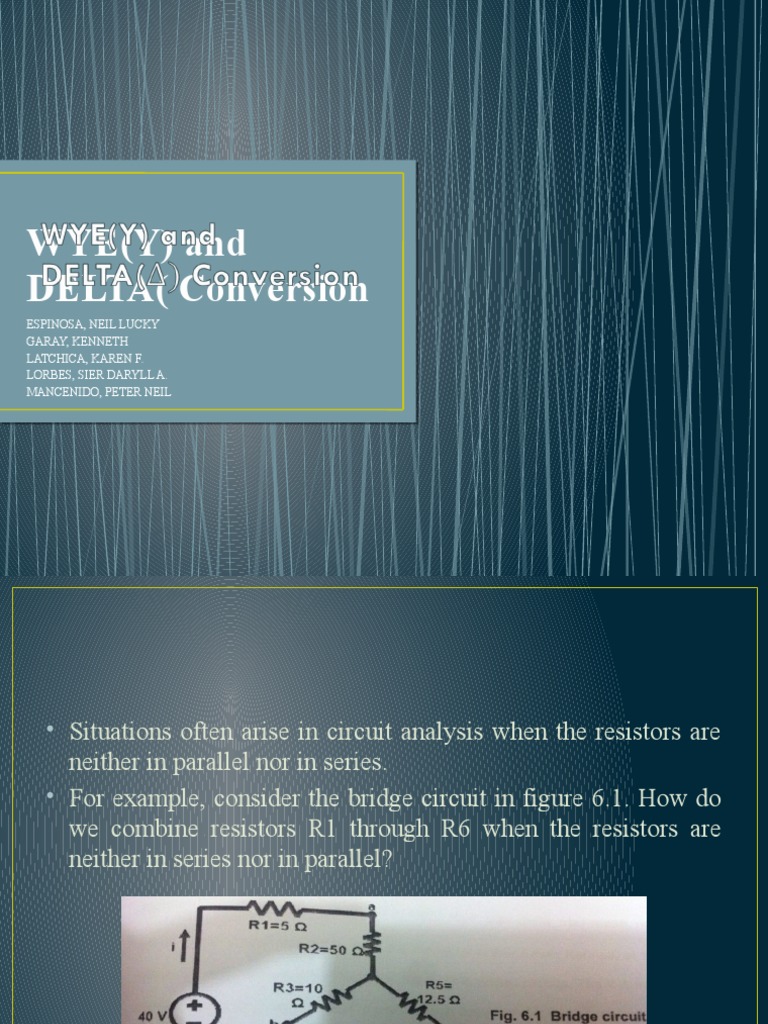 WYE (Y) and DELTA ( ) Conversion | PDF | Science & Mathematics