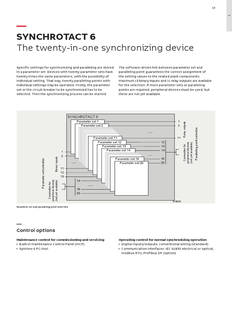 The Twenty-In-One Synchronizing Device: Synchrotact 6 | PDF | Parameter (Computer Programming ...