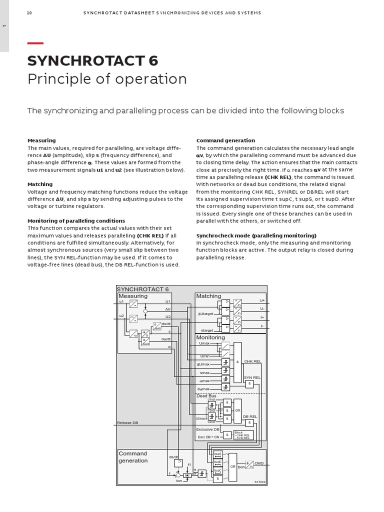 Principle of Operation: Synchrotact 6 | PDF | Telecommunications | Electromagnetism