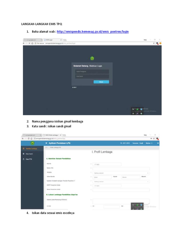 Login Emis TPQ | PDF