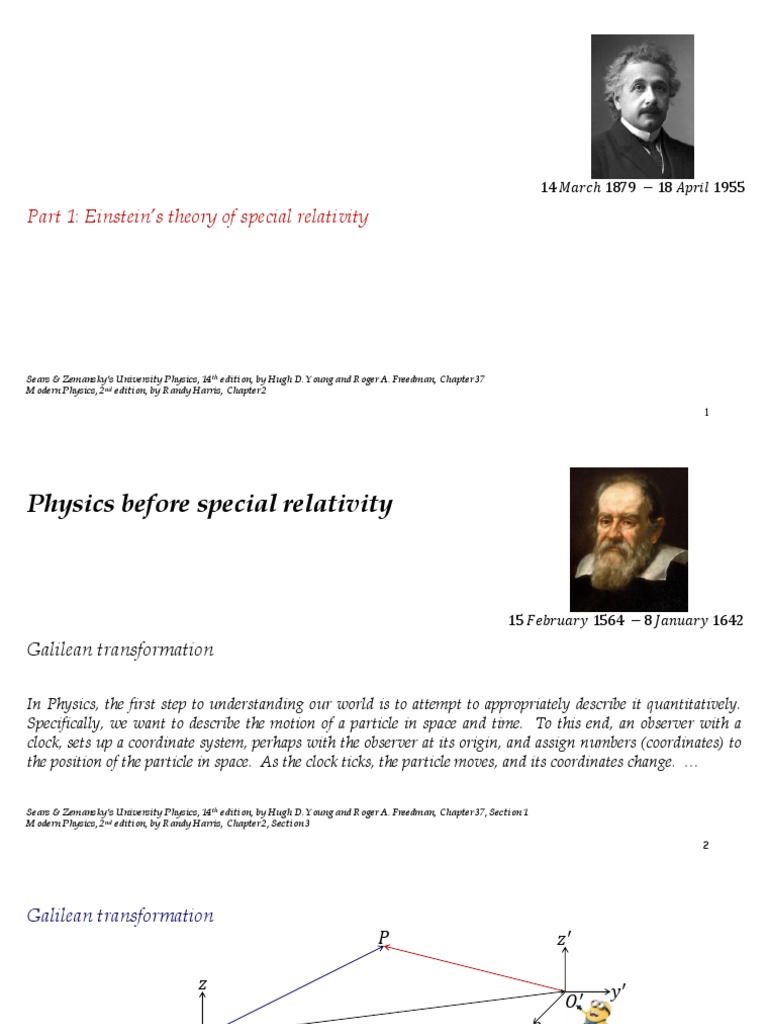 1 Special Relativity | PDF | Doppler Effect | Special Relativity