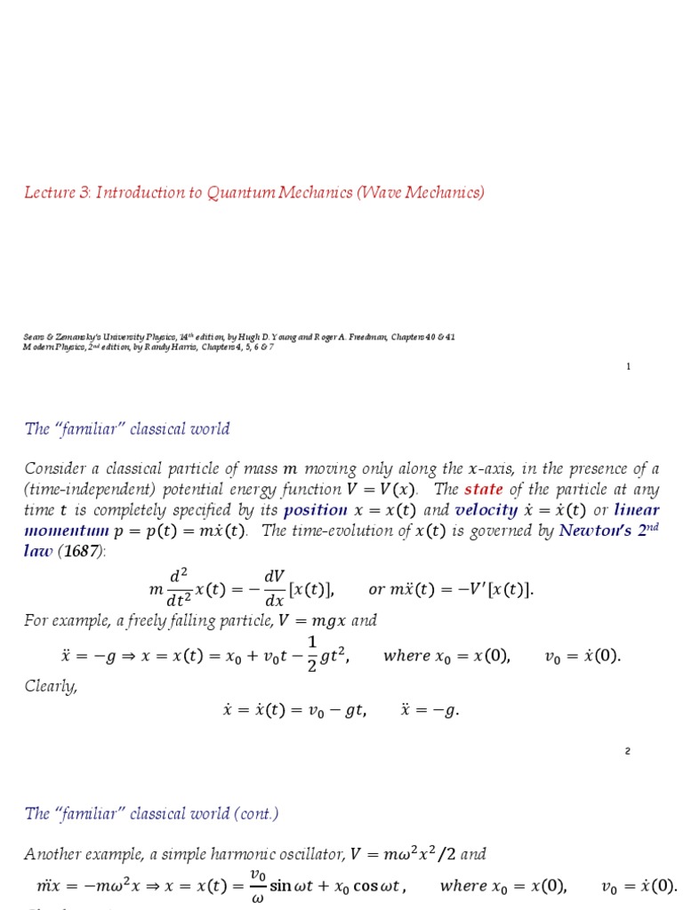 3 Quantum Mechanics Intro | PDF | Wave Function | Quantum Tunnelling 3 Quantum Mechanics Intro | PDF | Wave Function | Quantum Tunnelling