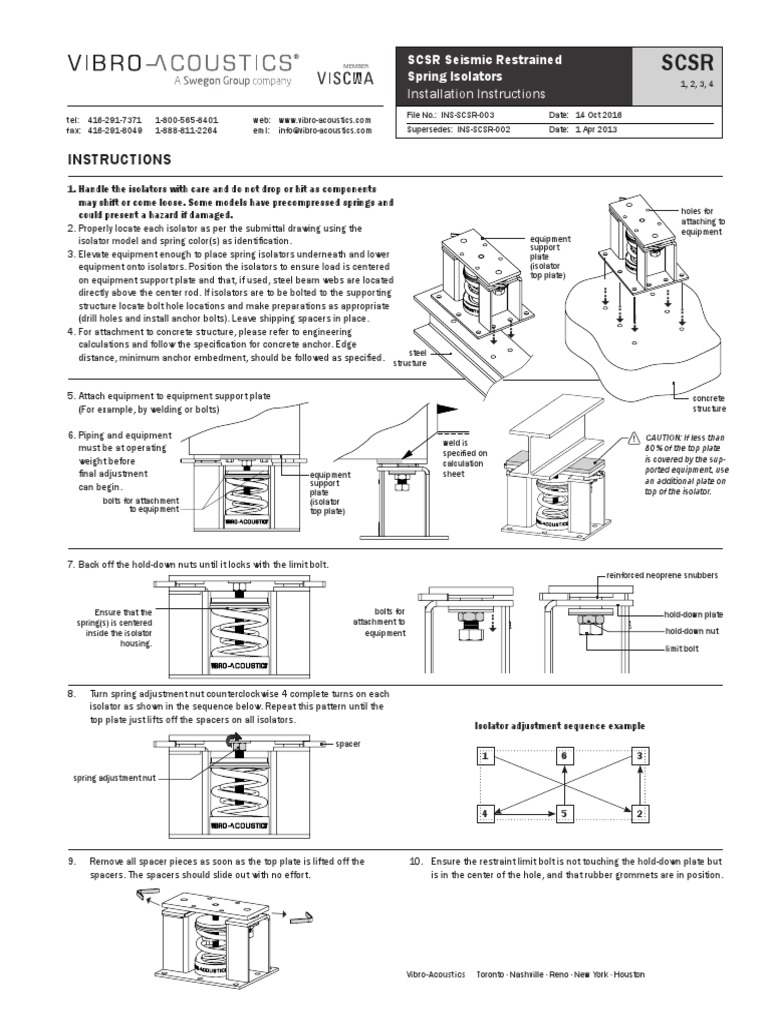 Chiller Unit Spring Isolator Installation | PDF | Mechanical ...