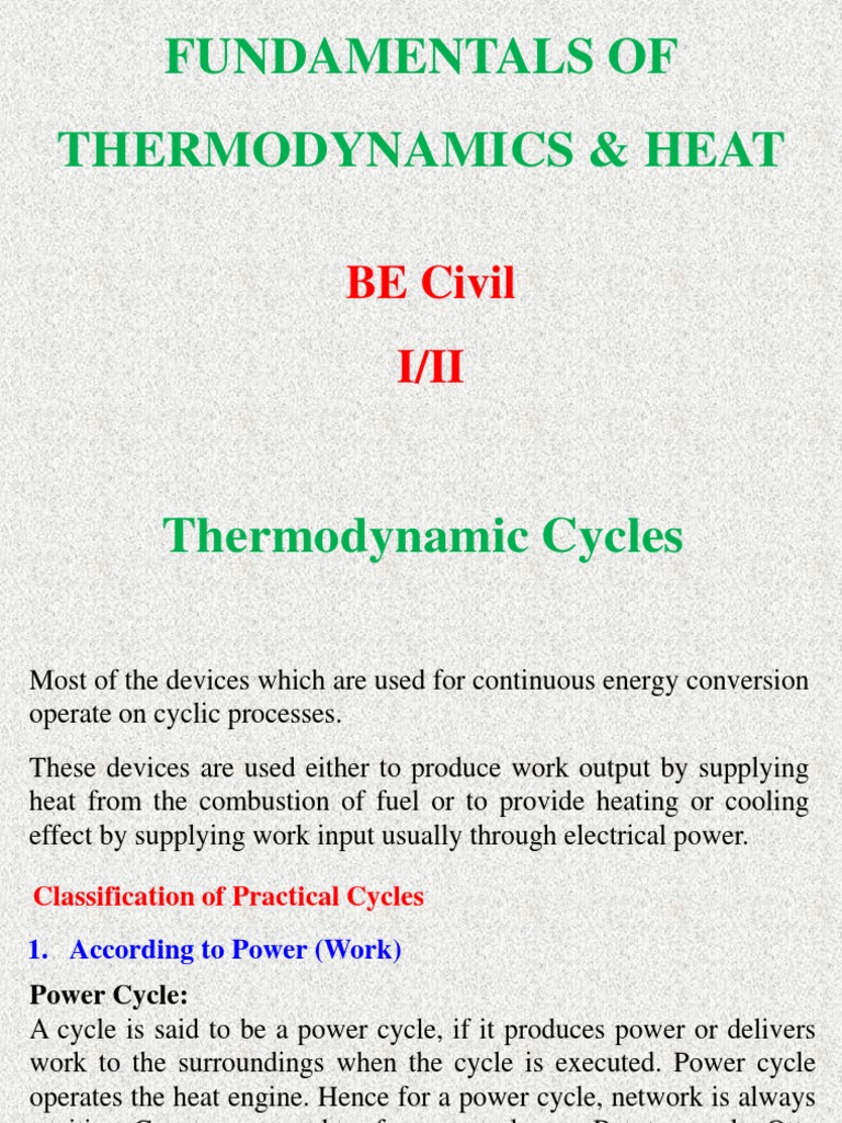 06 Thermodynamic Cycles | PDF | Heat | Diesel Engine