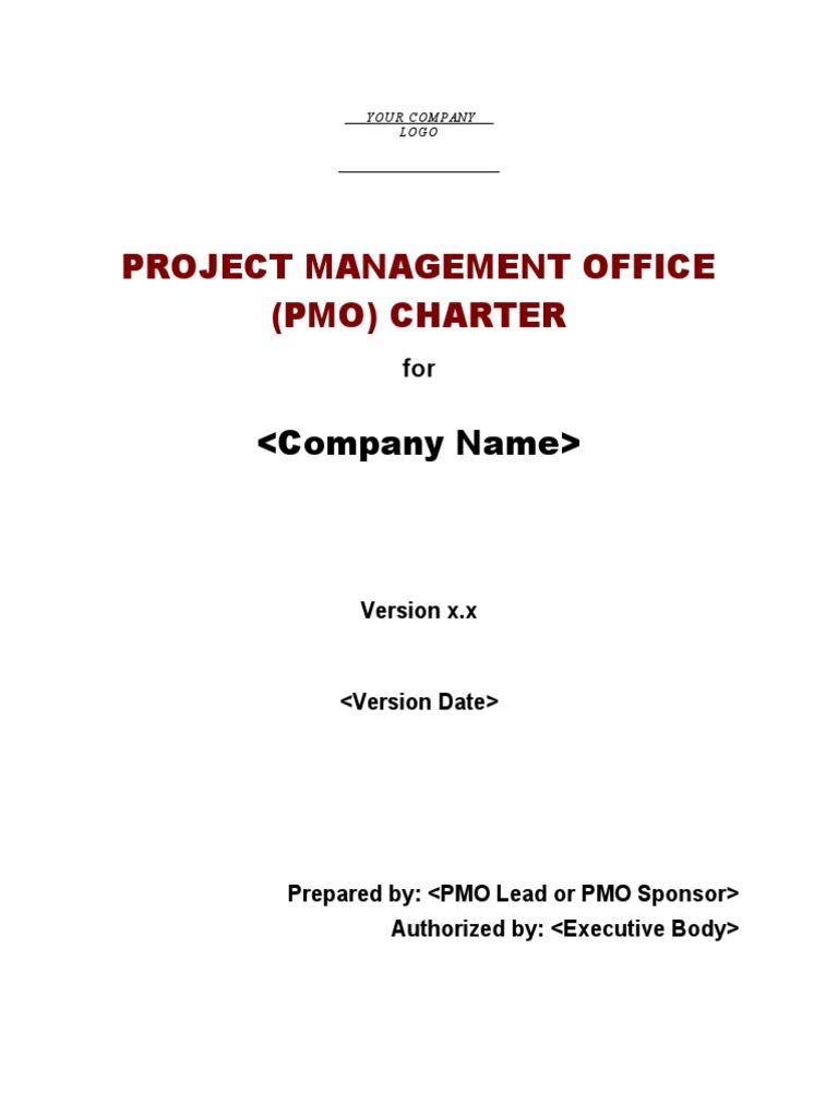 PMO Charter Template for IT Projects | PDF | Project Management ...
