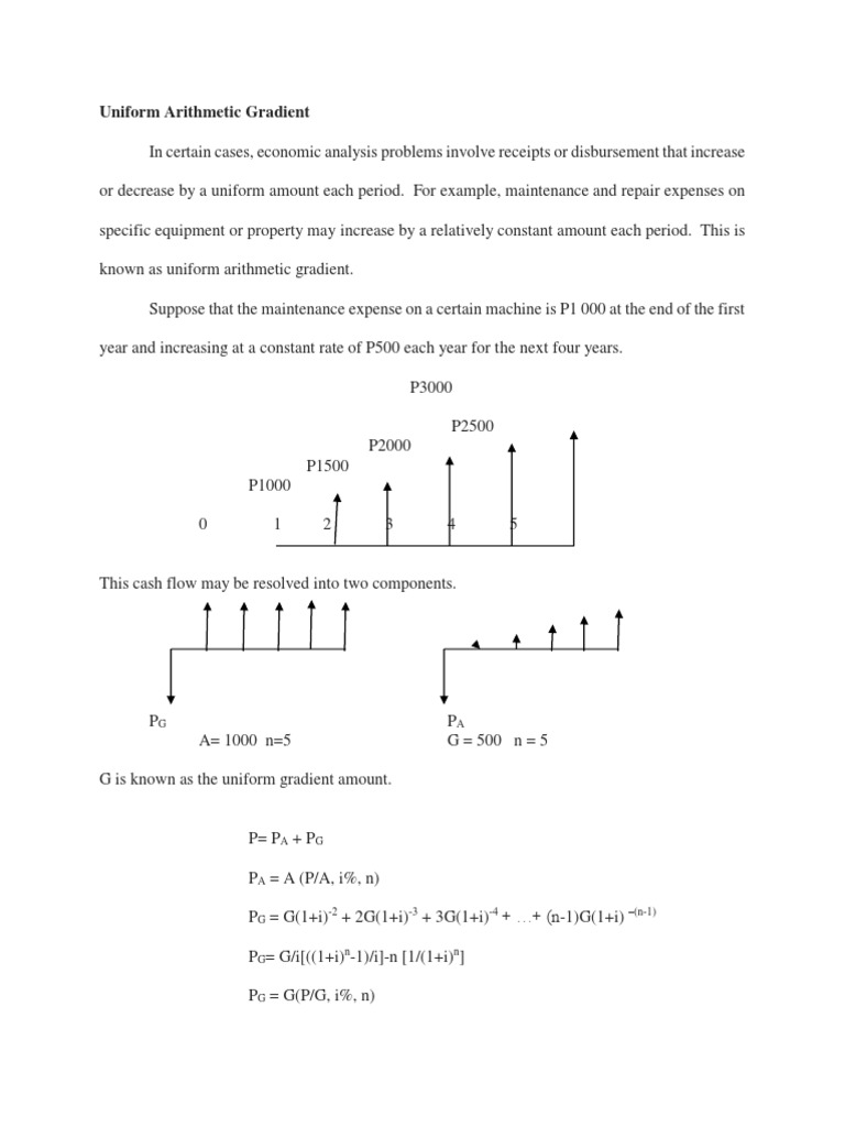 Uniform-Arithmetic-Gradient Encon 1 PDF | PDF | Interest | Money