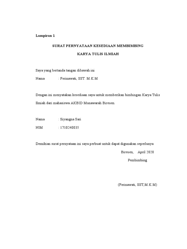 Lampiran KARYA TULIS ILMIAH | PDF