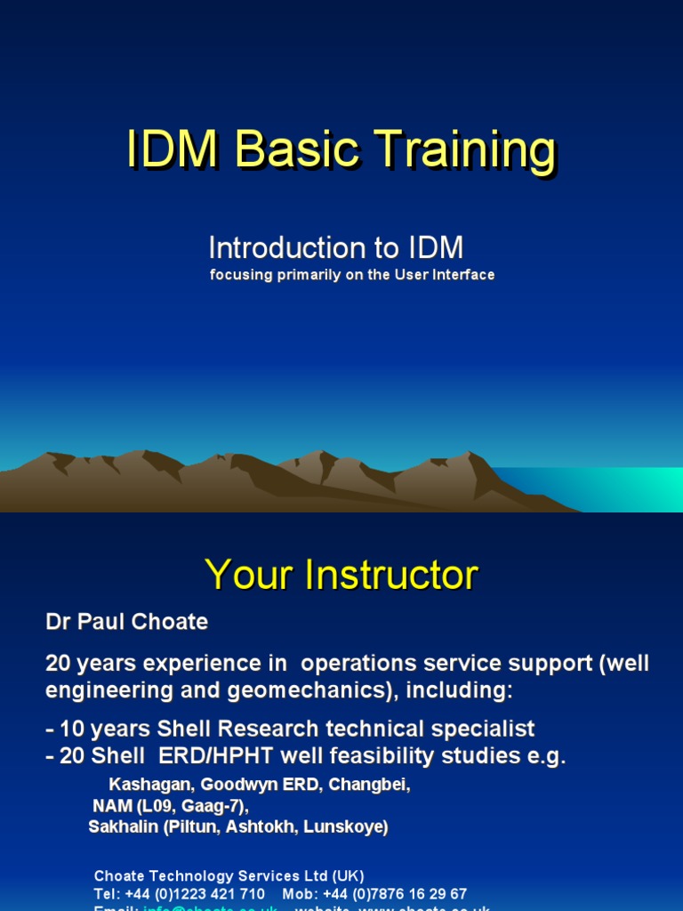 IDM Basic Training Introduction | PDF | Spreadsheet | Databases