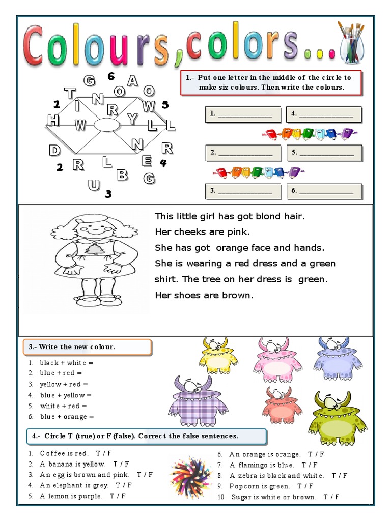 Colours Colors CLT Communicative Language Teaching Resources Fun ...