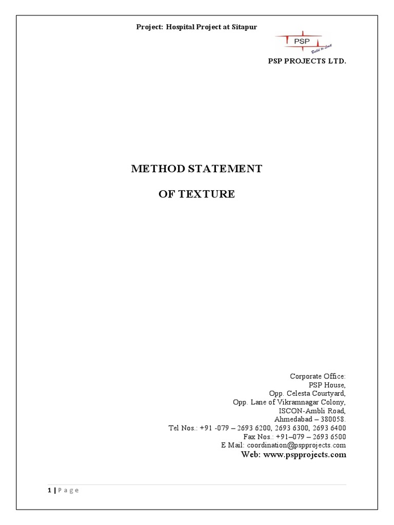 Method Statement of Durotex Ston & Texture Finish | PDF | Paint ...