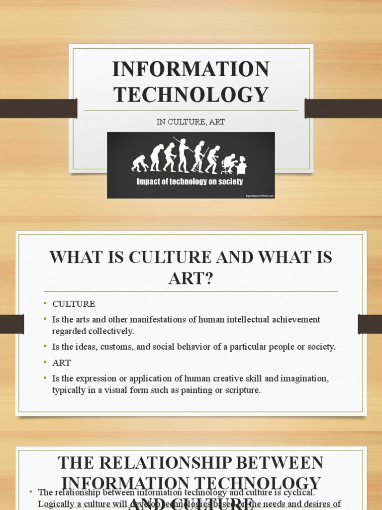 Information Technology in Culture | PDF