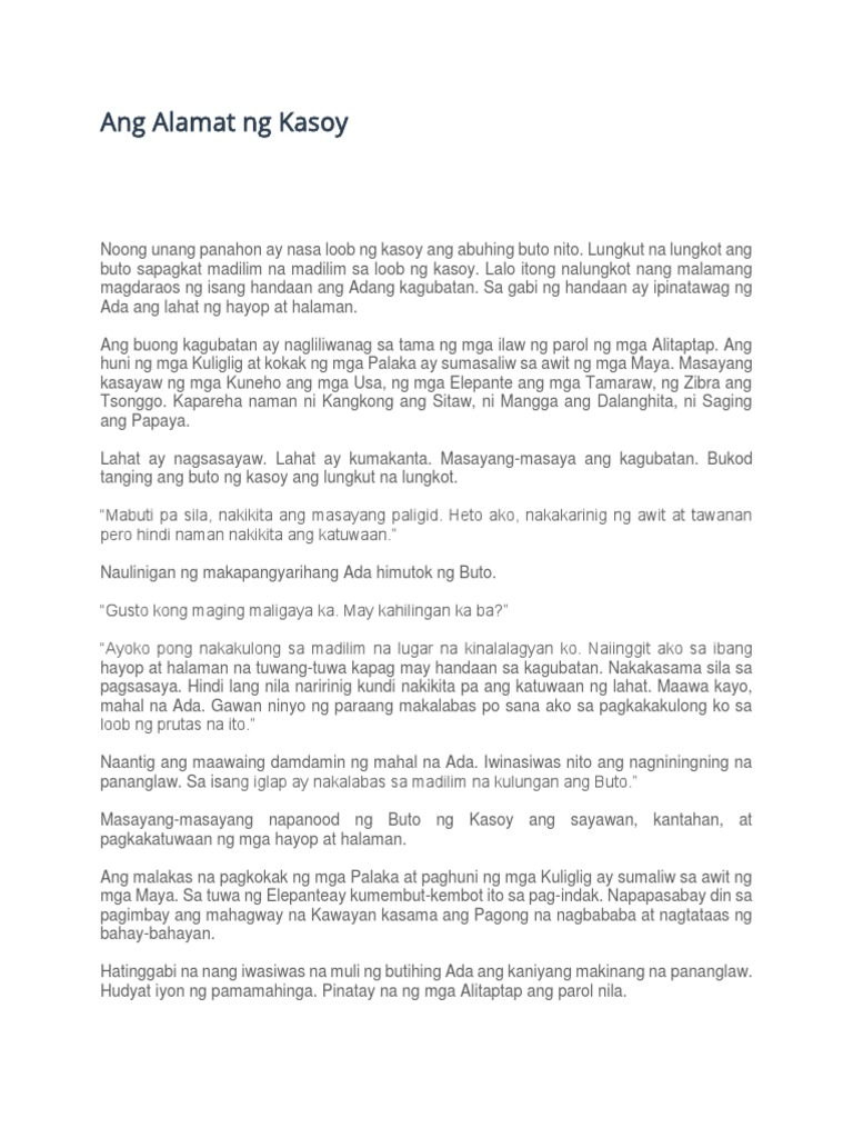 Ang Alamat NG Kasoy-1 | PDF