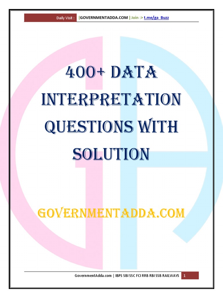400+ Data Interpretation Questions With Solution: Join | PDF ...