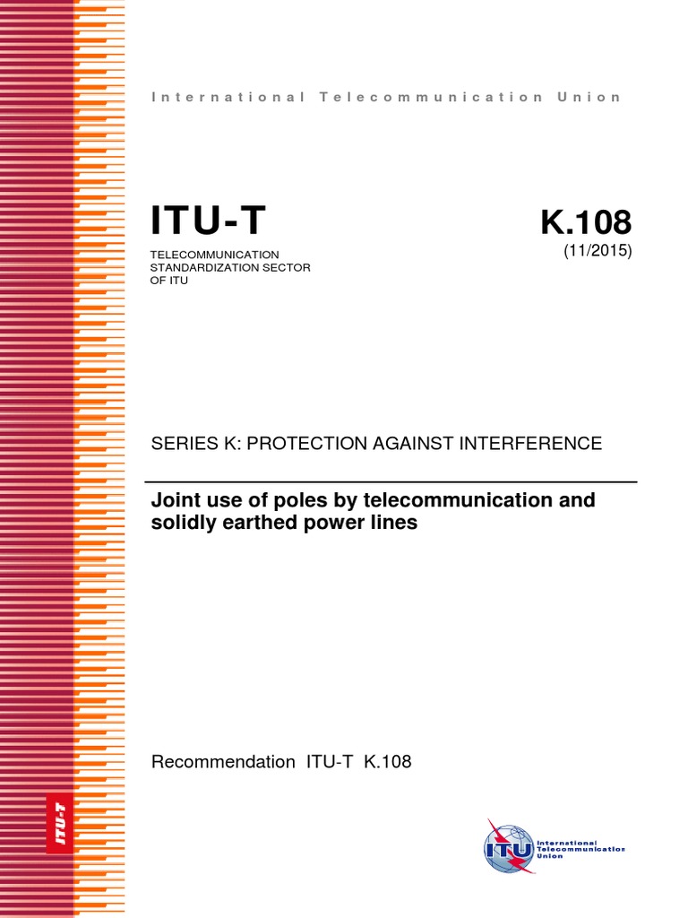Joint Use of Poles by Telecom and Power Lines | PDF | Itu T | Insulator ...