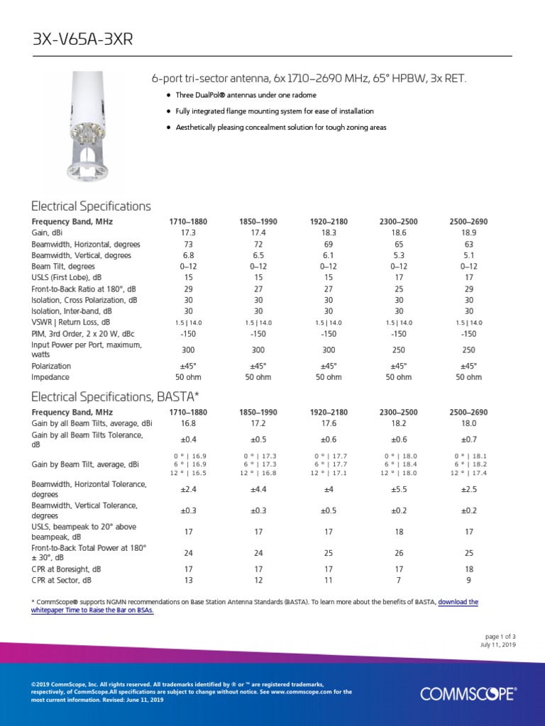 Phu Luc Datasheet Anten Commscope 6P Nguy Trang Loai Tr-Sector (1800 ...