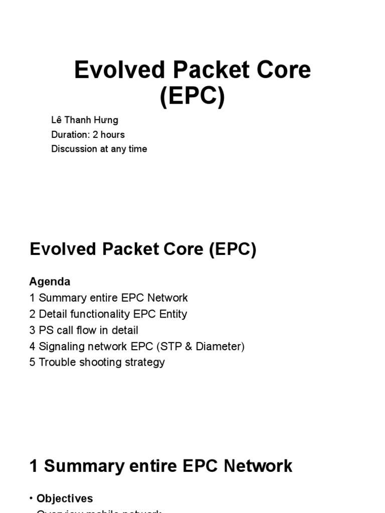 Evolved Packet Core (EPC) | PDF | Telecommunications Standards | Computer Standards