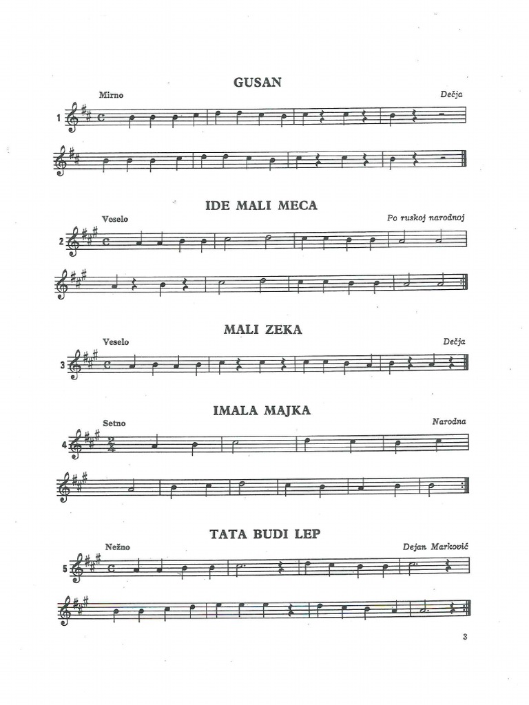 Neka Uvek Bude Pesma - Mali Komadi Za Violinu I Klavir I - Note Za ...