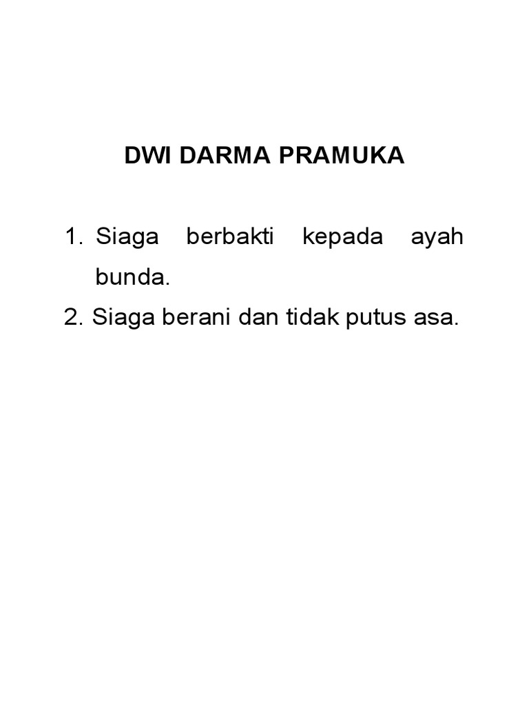 Dwi Darma Pramuka | PDF