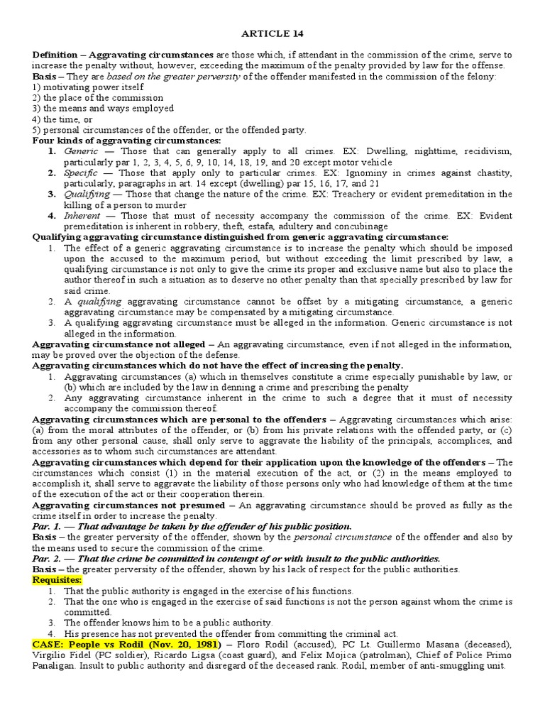 Article 14 | PDF | Murder | Crime & Violence