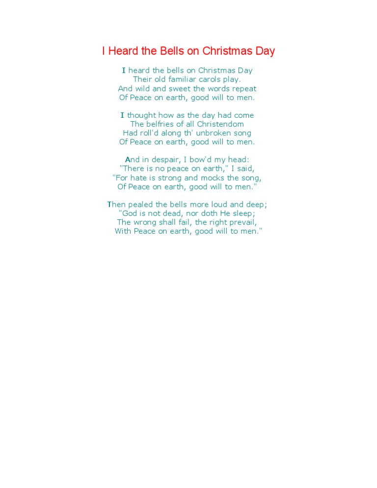 I Heard the Bells on Christmas Day | PDF
