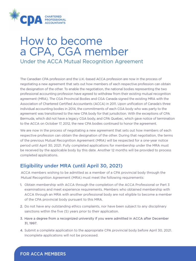 IC - ACCA Member Application Process - EN | PDF | Vocational Education ...