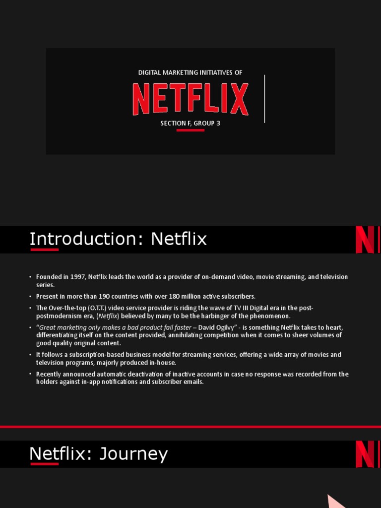 Group 3 - Netflix | PDF | Netflix | Subscription Business Model