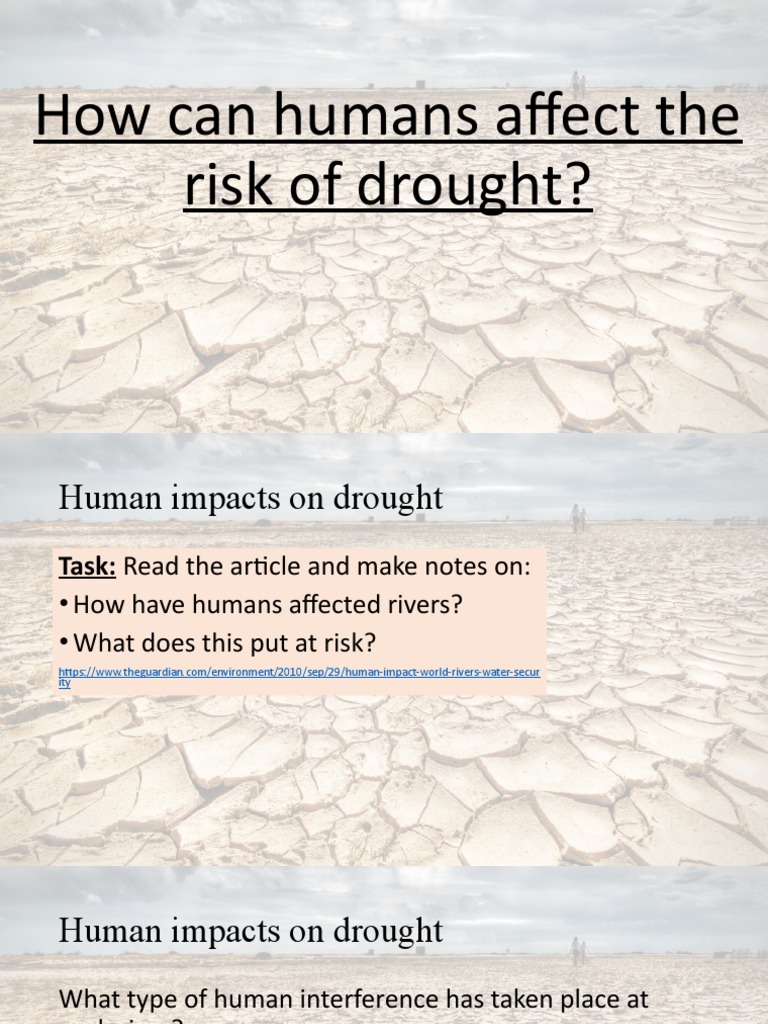 Lesson 7 - Humans Affecting Drought | PDF