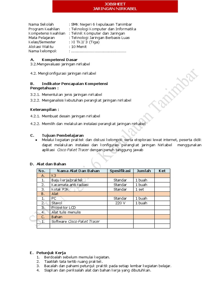 LKPD (Jobsheet) Pertemuan 3 | PDF