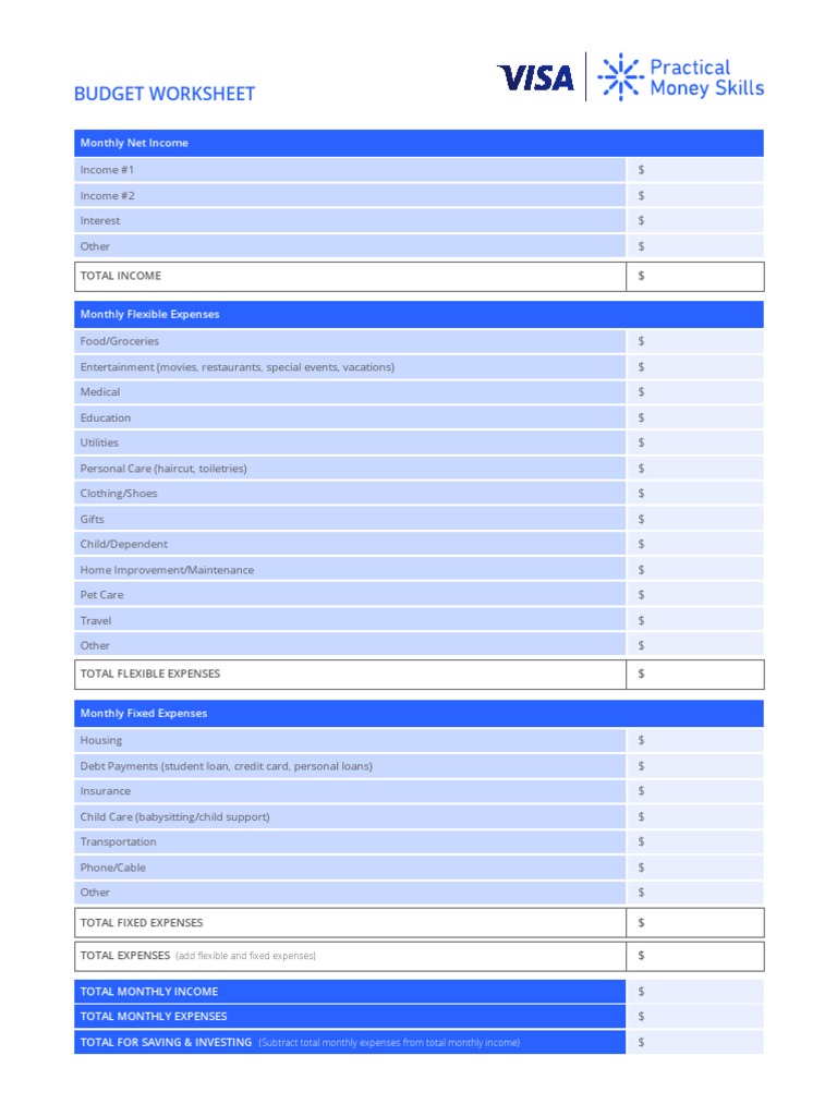 PMSFL BudgetWorksheet | PDF | Expense | Financial Services