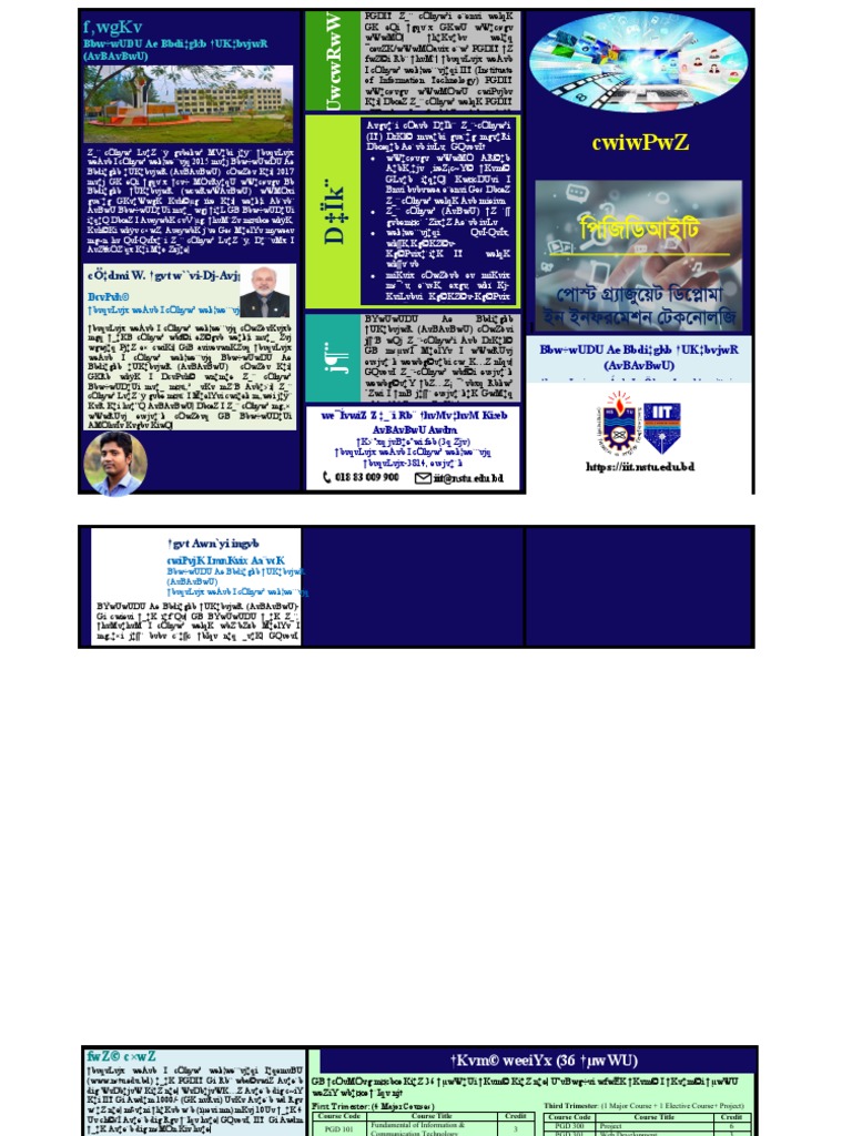 PGDIT Brochure (Bangla) v3 | PDF | Computer Engineering | Information Technology Management