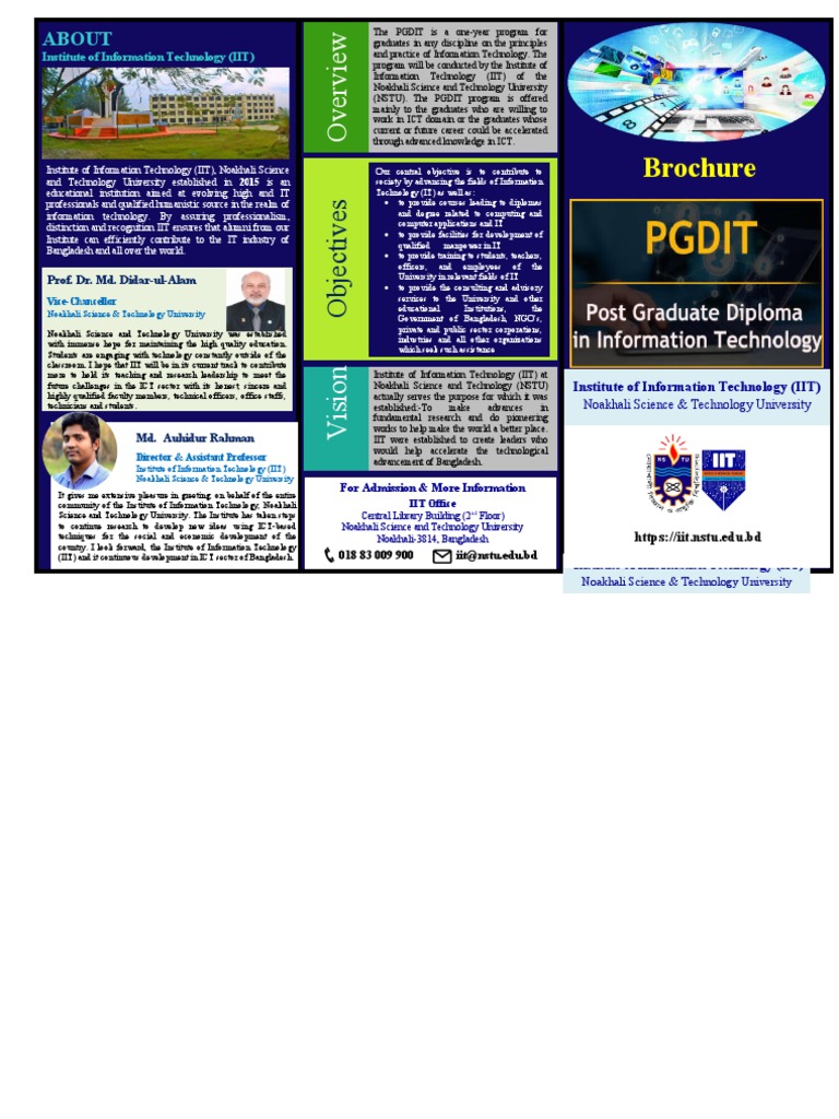 PGDIT Brochure (English) | PDF | Course Credit | University And College Admission