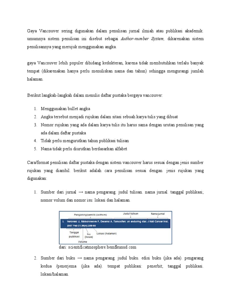 Sistem Vancouver | PDF