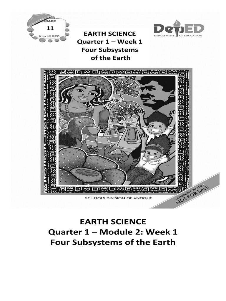 Earth Science Quarter 1 - Module 2: Week 1 Four Subsystems of The Earth ...