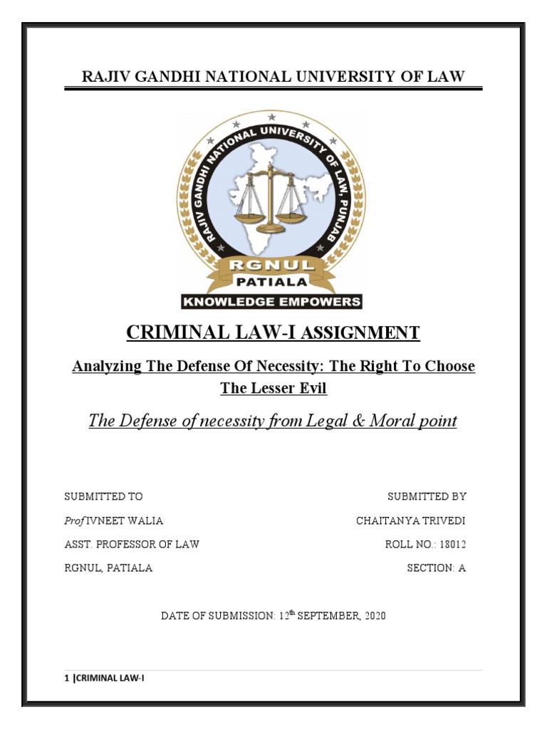 Criminal Law Project | PDF | Murder | Justice