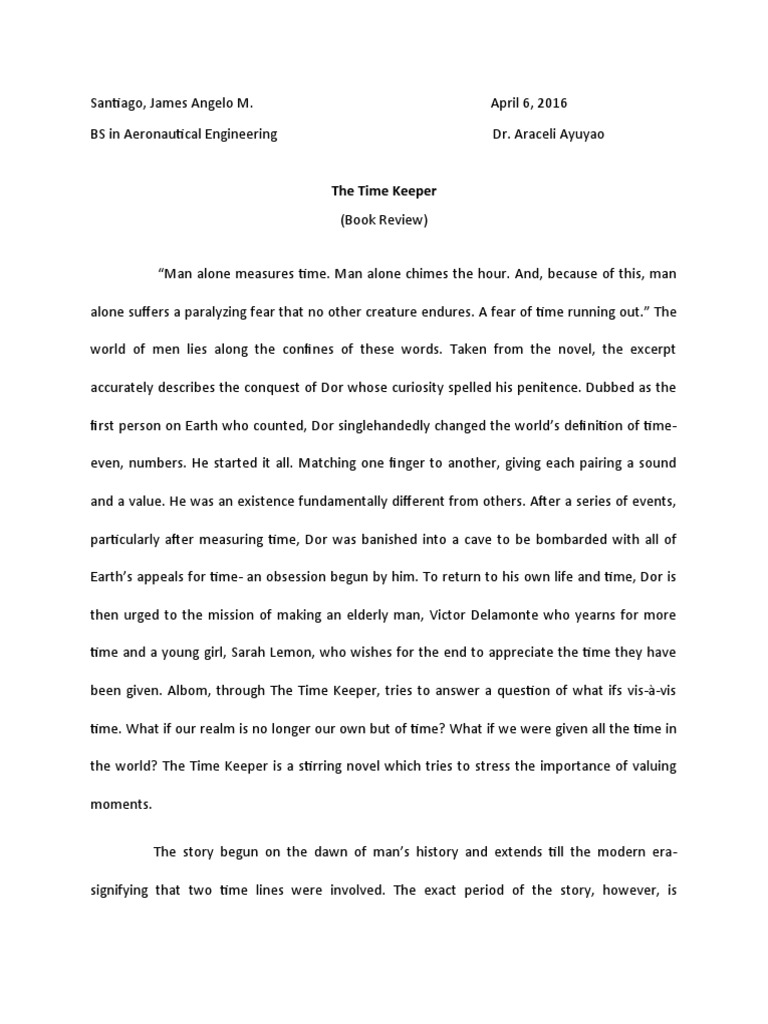 The Time Keeper Autosaved | PDF | Time | Death