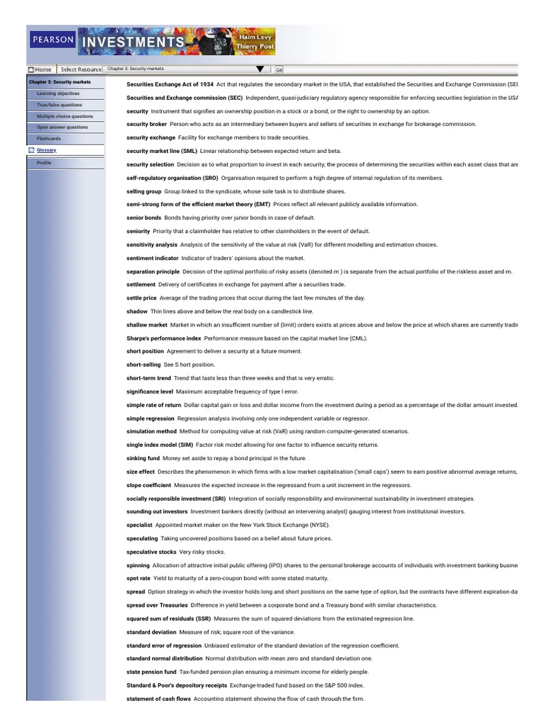 Chapter 3 - Security Markets021848 PDF | PDF | Stocks | Bonds (Finance)