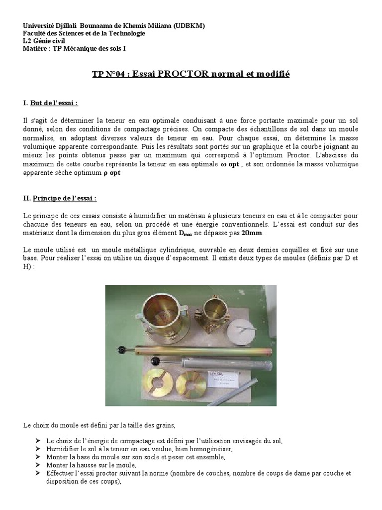 TP Essai PROCTOR | PDF | La nature | Science
