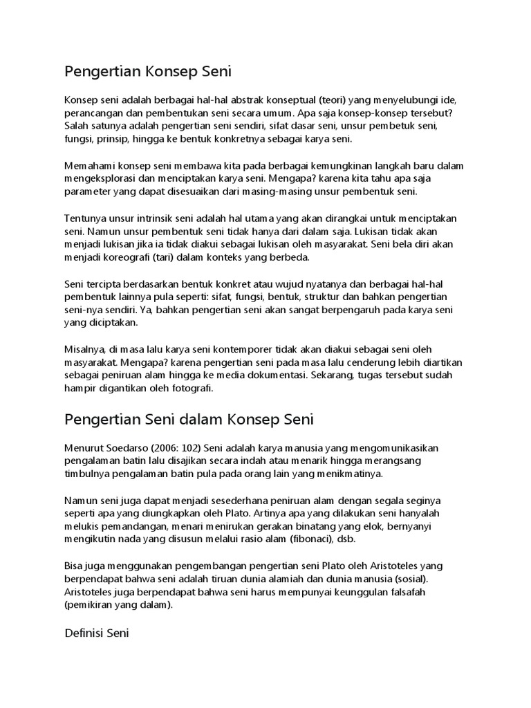 Konsep Dasar Seni dan Strukturnya | PDF | Seni