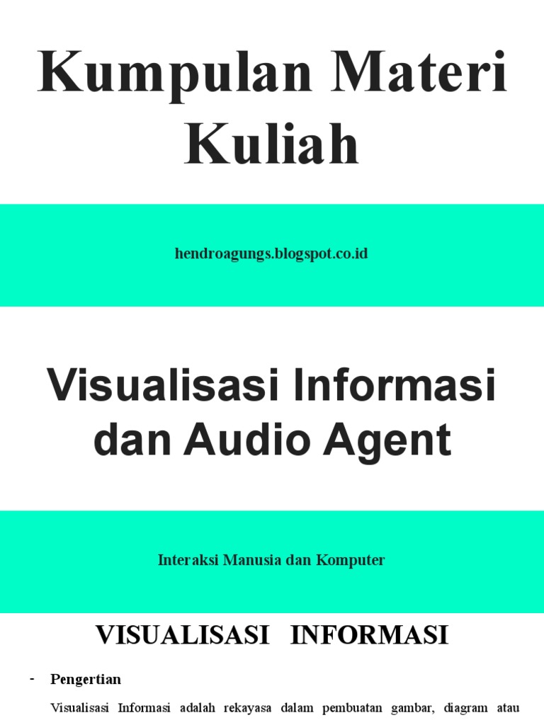 Visualisasi & Audio dalam Komputasi | PDF | Komputer | Teknologi & Rekayasa